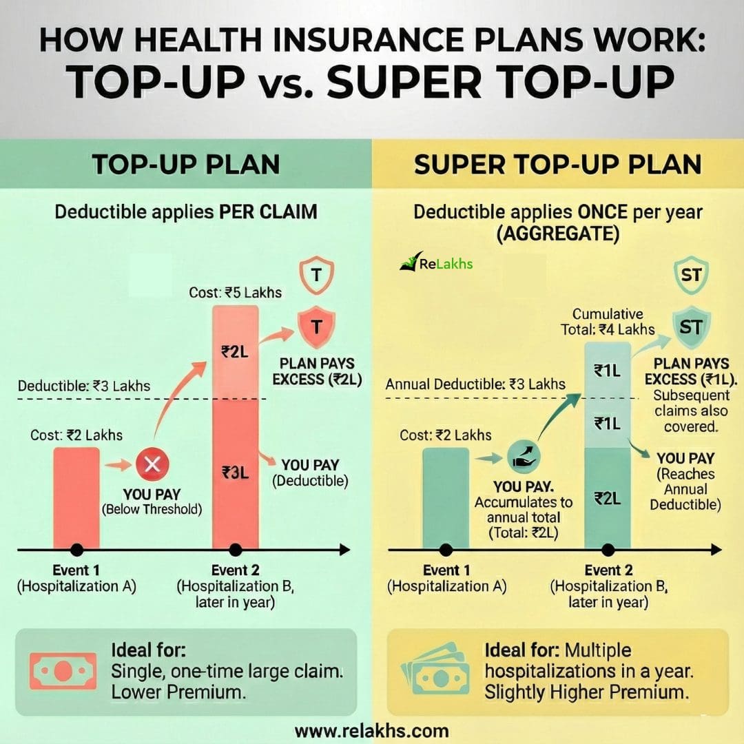 Top-Up vs Super Top-Up Health Insurance Explained (With Examples)